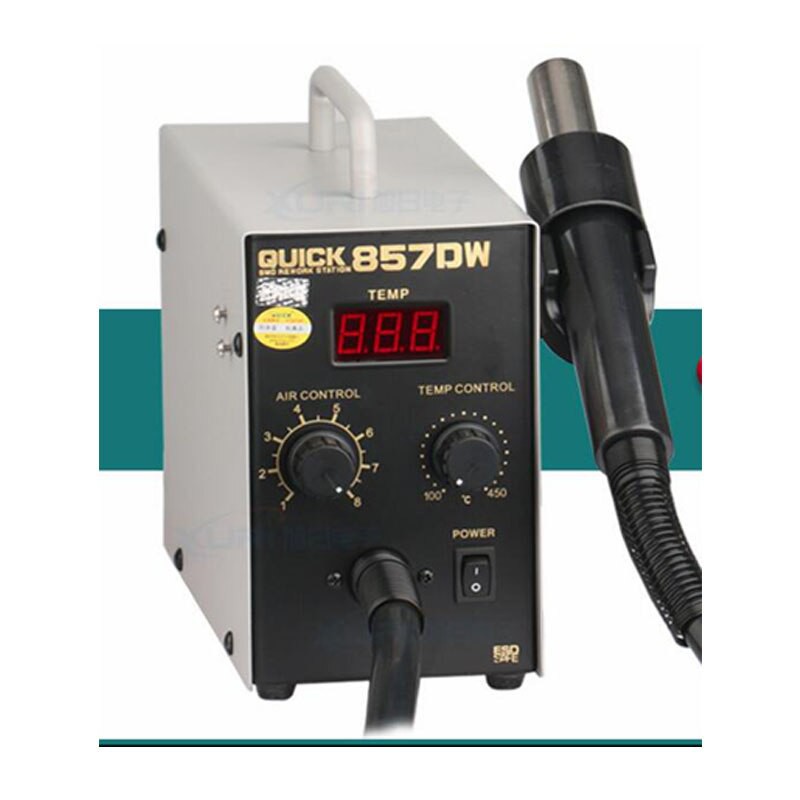 BLOWER QUICK 857DW+ ADJUSTABLE HOT AIR HEAT GUN REWORK SOLDERING ...