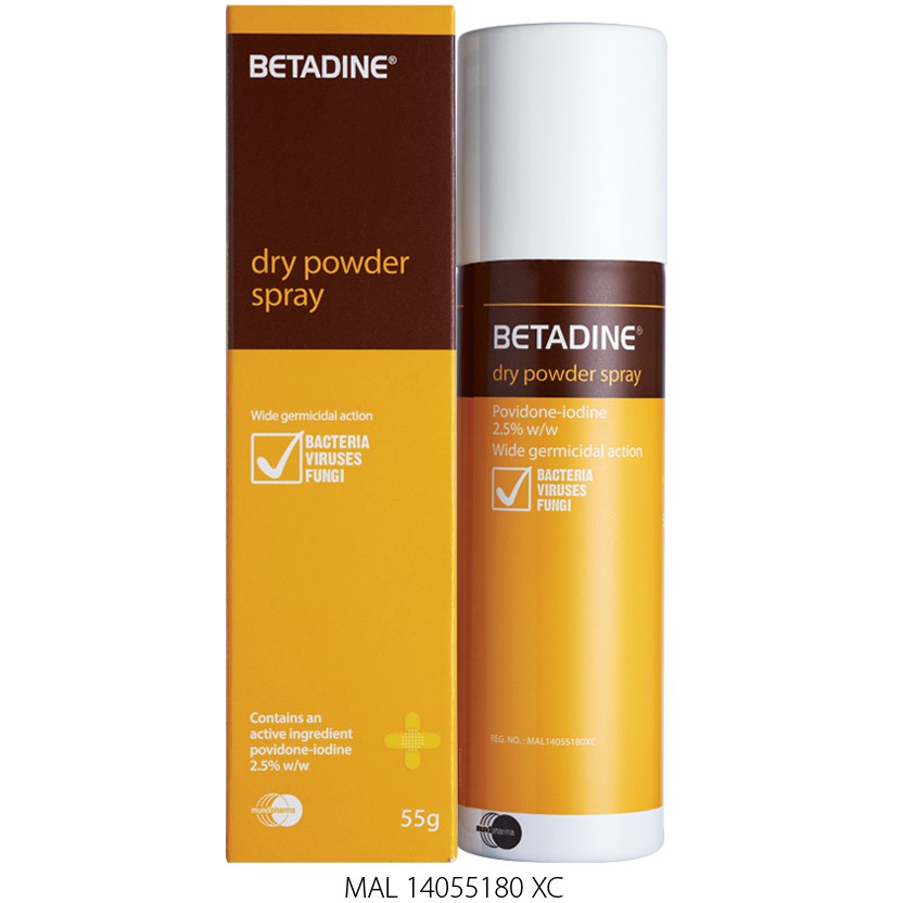BETADINE Dry Powder Spray (55g) | Shopee Malaysia