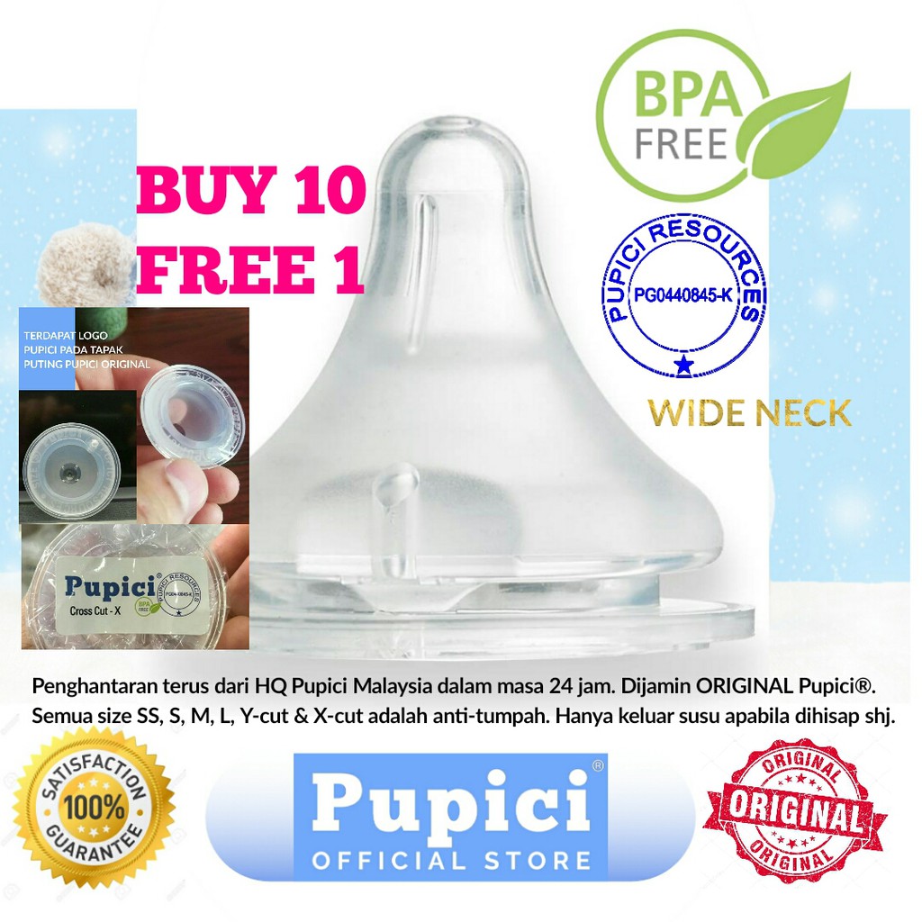 💧PUTING PUPICI ORIGINAL [HQ] ANTI COLIC FOR ALL WIDENECK BOTTLE ...