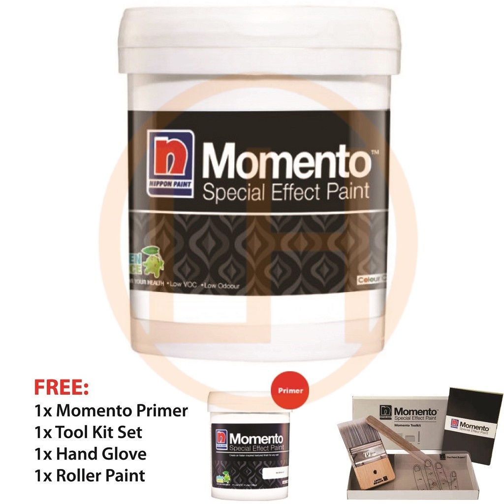 Nippon Paint Momento Special Effect Paint w/ Primer and Tool Kit ...