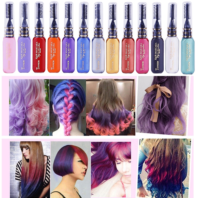 13 Colors One-off Hair Color Dye Temporary Non-toxic DIY Hair Color ...