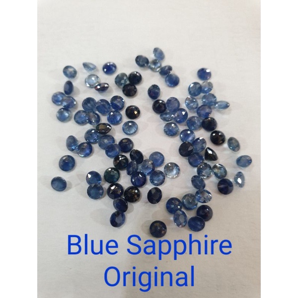permata blue sapphire original/permata nilam asli/batu nilam/ | Shopee ...