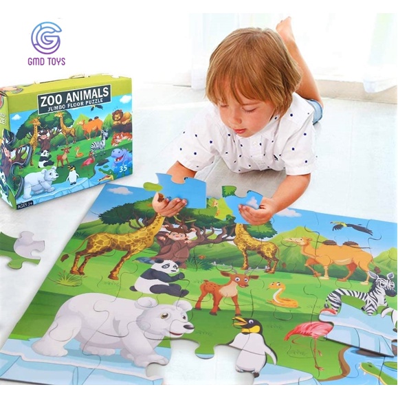 Zoo Animals Jumbo Floor Puzzle – 35 pieces | Shopee Malaysia