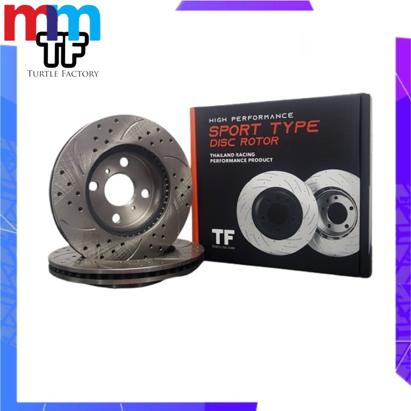ORIGINAL TF THAILAND DRILLER & SLOTTED SPORT DISC ROTOR - PERODUA ...