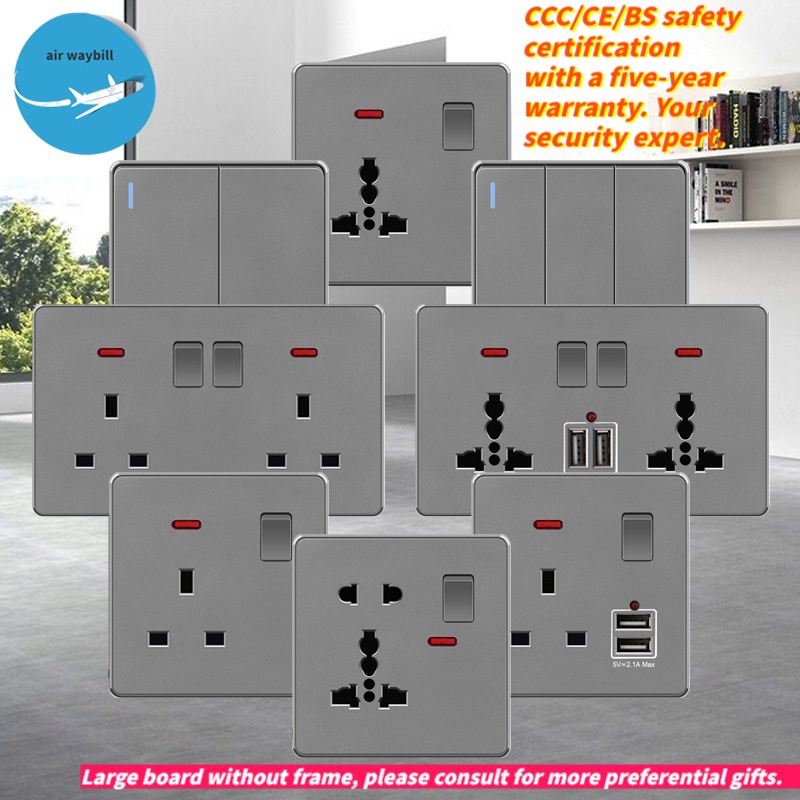 [Spot] Modern Frameless Design USB Socket and Wall 16A~1/2/3/4gang ...