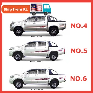 Toyota Hilux Body Sticker Car Side Body Lining Sticker (13 Designs ...