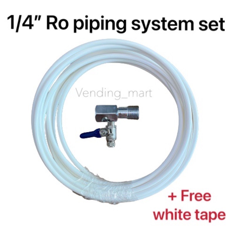 1/4 inch RO piping (5 meter) system set / diverter / ball valve / ro ...