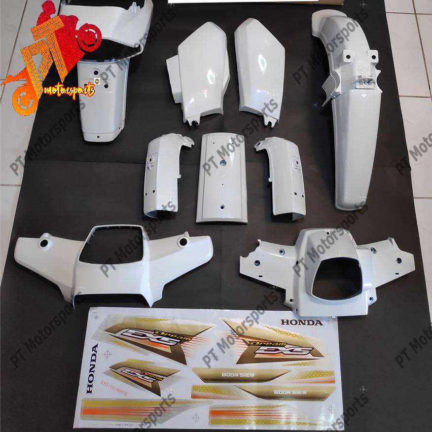 Honda Ex5 Cover Set Pearl White Full Set OEM-Free Sticker | Shopee Malaysia