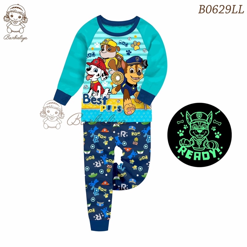Barbieliya B0629LL Pawpatrol Glow In The Dark Boy Pyjamas (10/11y ...