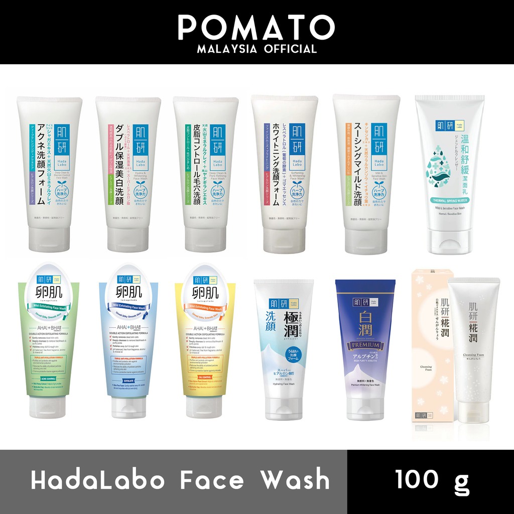 Hada Labo Face Wash HadaLabo Cleanser 100g (Whitening/Pore Refining ...