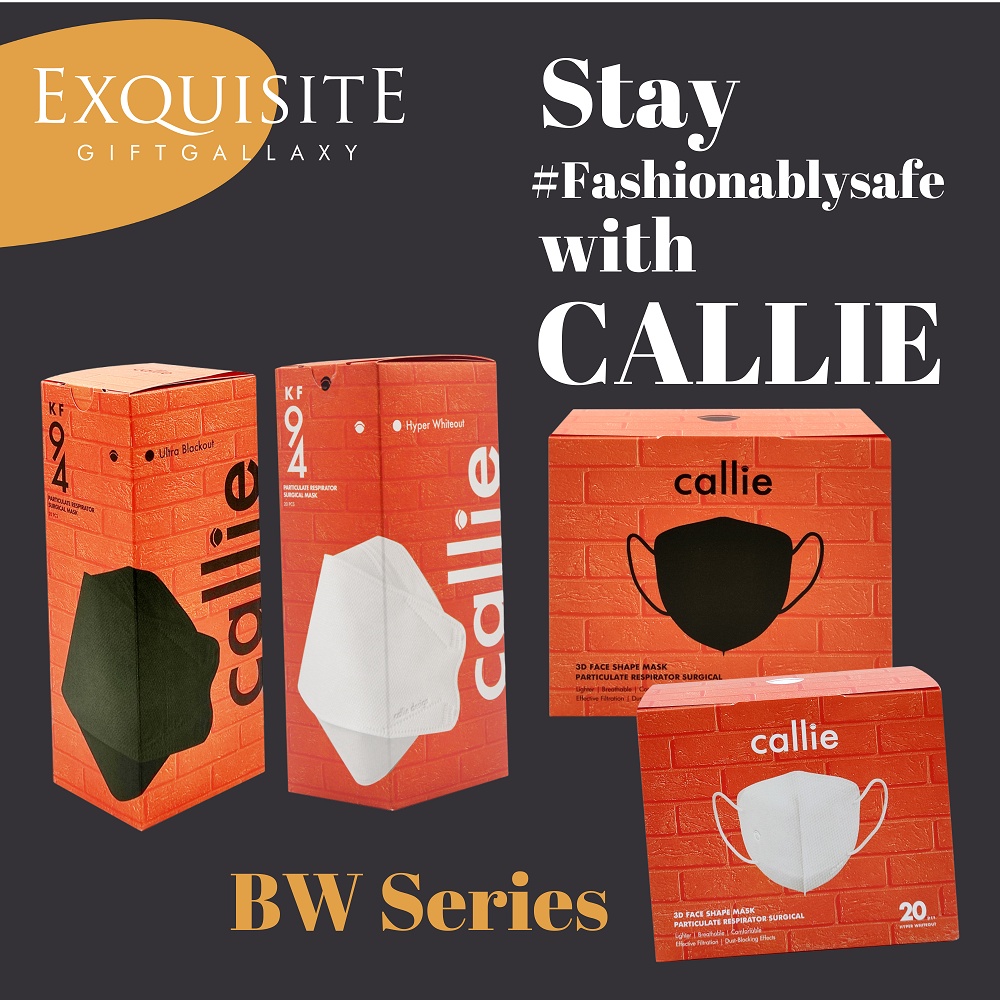 [CALLIE BW SERIES] - 3D Face Shape Mask & KF94 Respirator [20 pcs] 4 ...