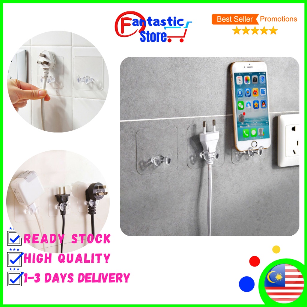 Transparent wall Plug Holder USB Cable Power Plug Socket Holder/Home ...