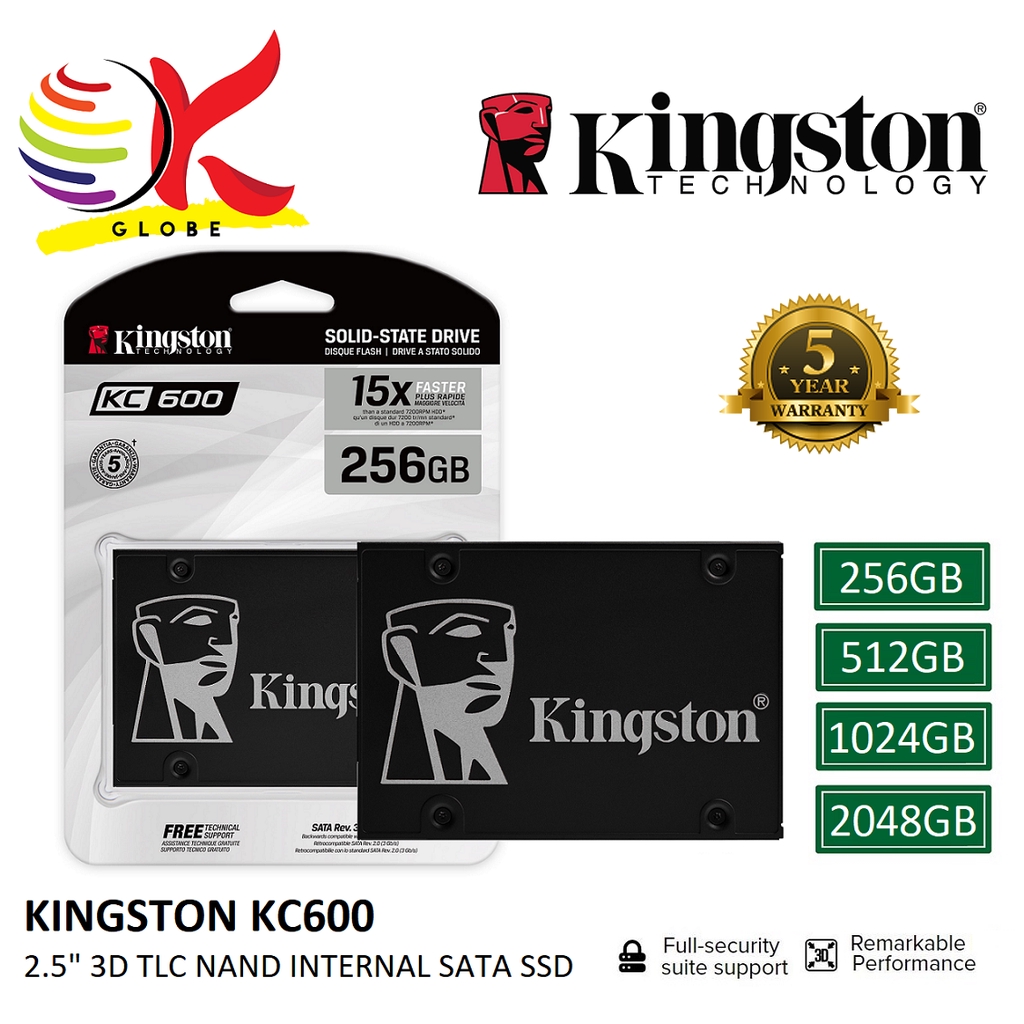 KINGSTON KC600 2.5" 3D TLC NAND INTERNAL SATA SSD SOLID STATE DRIVE ...