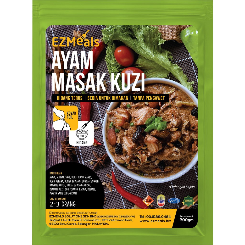 EZMeals MRE Ayam Masak Kuzi | Shopee Malaysia
