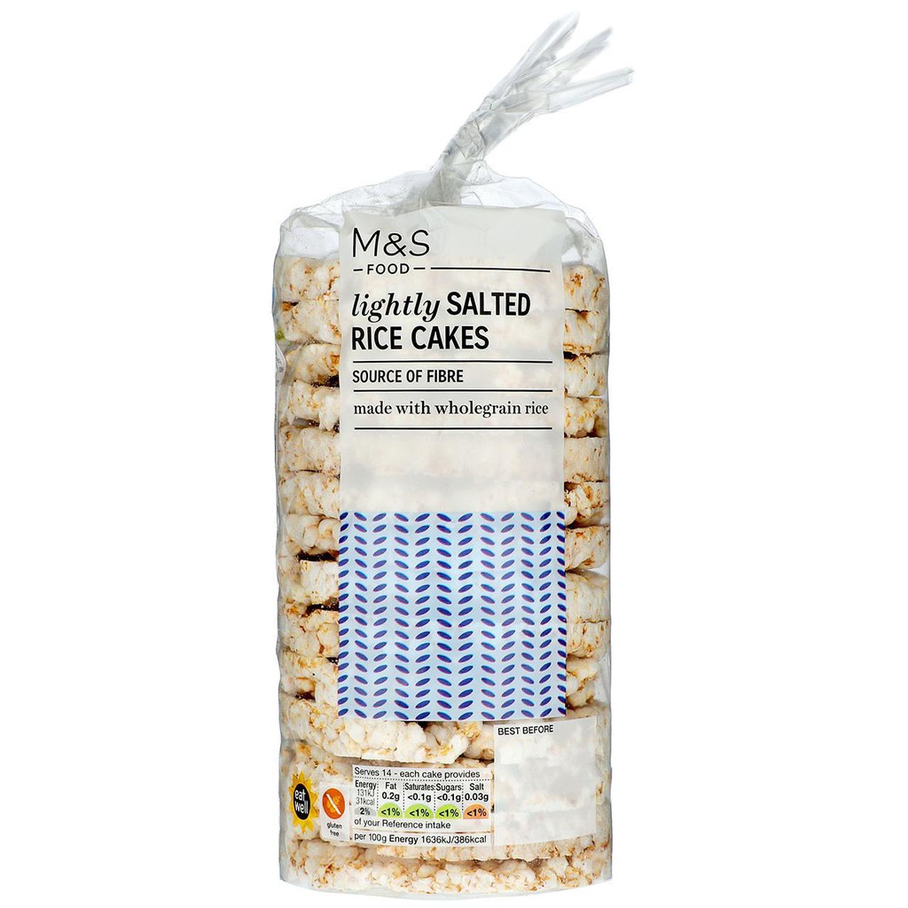 M&S Lightly Salted Rice Cakes 112g x1 Marks and Spencer Gluten Free ...