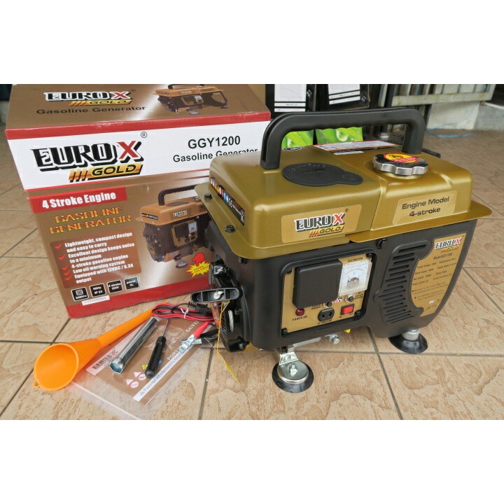 Euro-X Gold 240V 1.0kW Portable 4-Stroke Gasoline Generator | Shopee ...