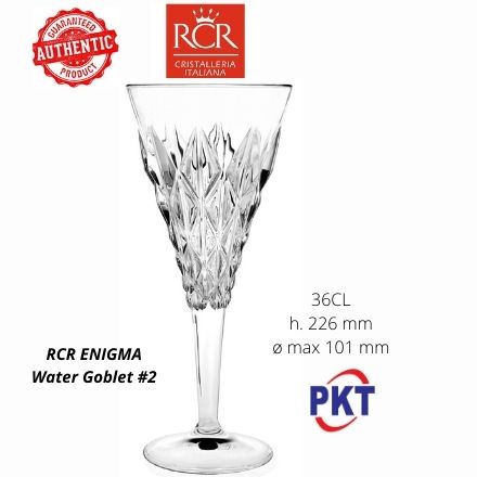 6PC RCR ENIGMA #2 GELAS KRISTAL BERKAKI 36CL UNTK AIR DAN JUS / RCR ...
