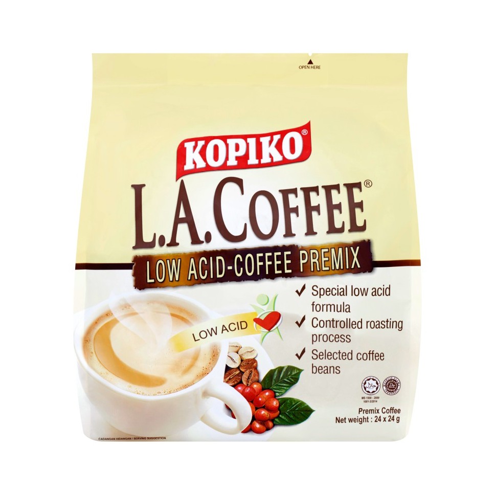 Kopiko L.A. Coffee Low Acid-Coffee Premix 24 x 20g ( HALAL ) | Shopee ...