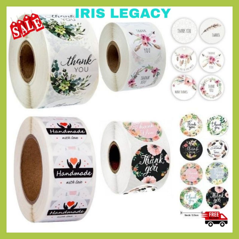 Thank You Sticker Seal Label Sticker Terima Kasih | Shopee Malaysia