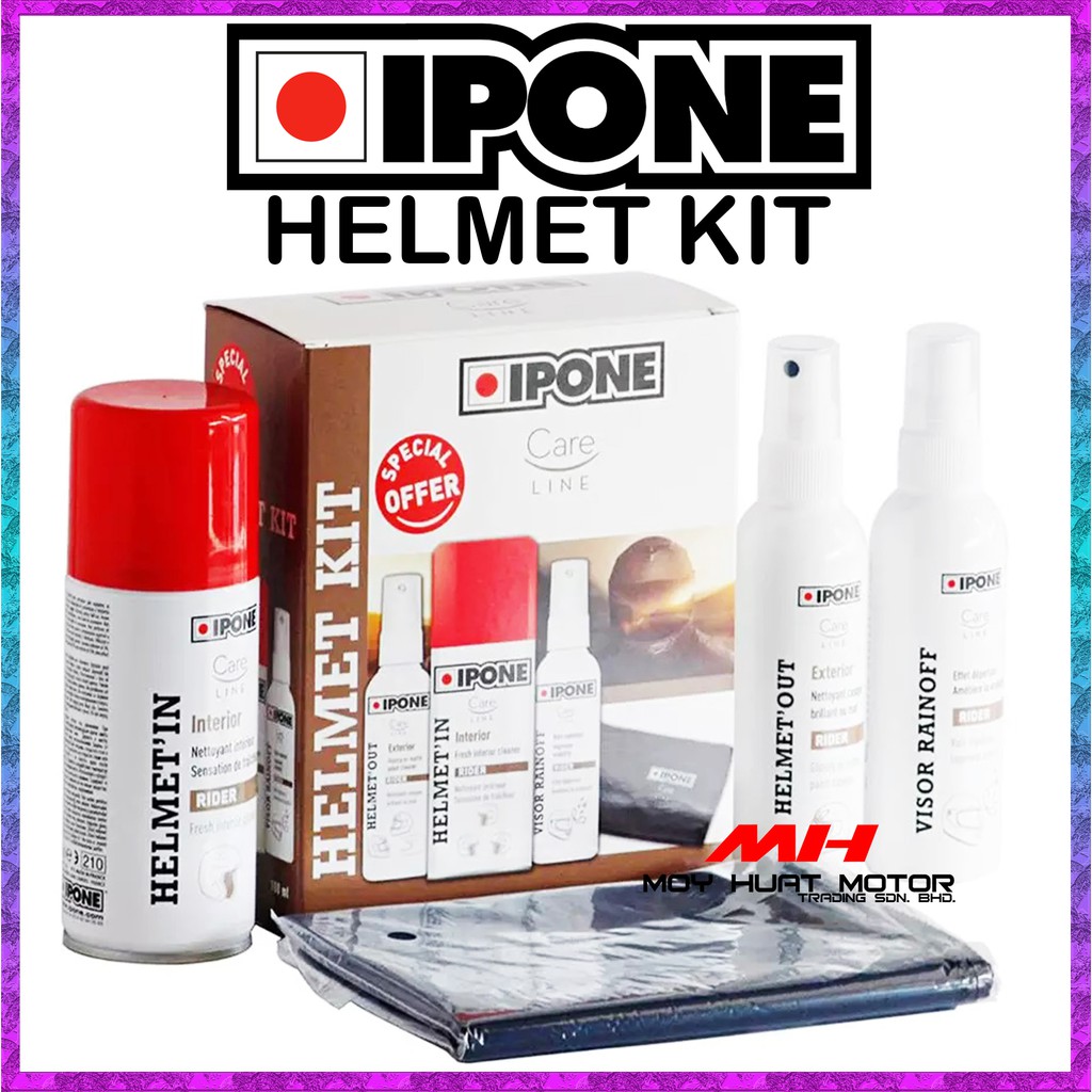 [BUY 2 FREE KEYCHAIN] IPONE 3 IN 1 HELMET CARE KIT (HELMET & VISOR ...