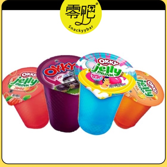 (Ready Snacks) Okky Jelly Drink Bubble Gum/Jambu/Jeruk/Blackcurrant ...