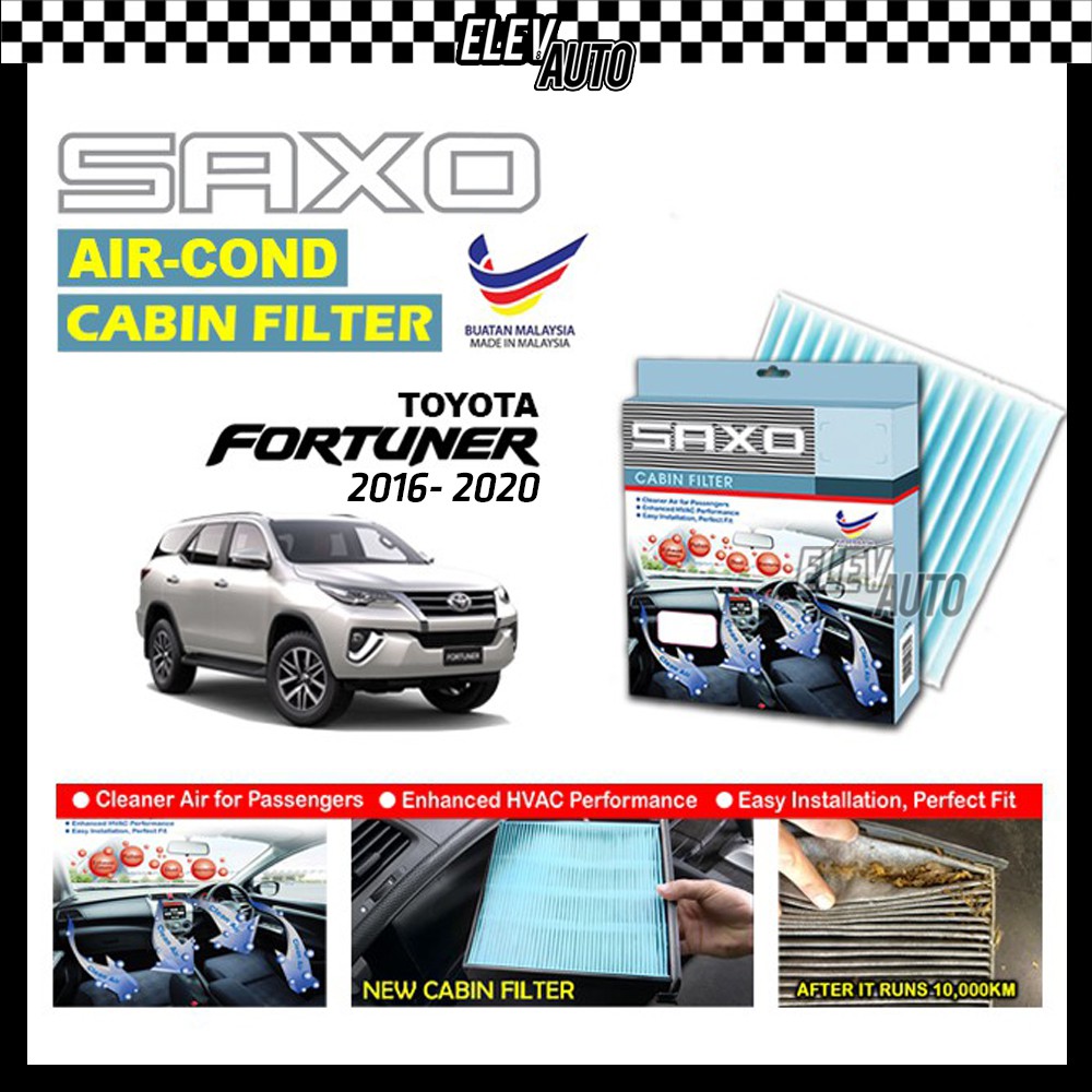 Toyota Fortuner 2016-2021 SAXO Premium Cabin Filter Air Cond Filter ...