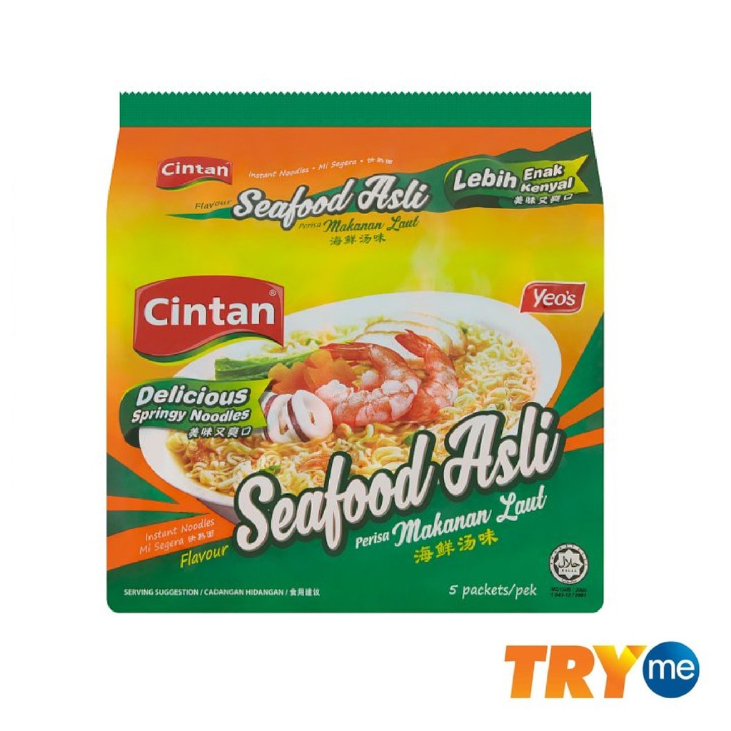 Cintan Instant Noodles (5 x 75g) - Seafood Asli | Shopee Malaysia