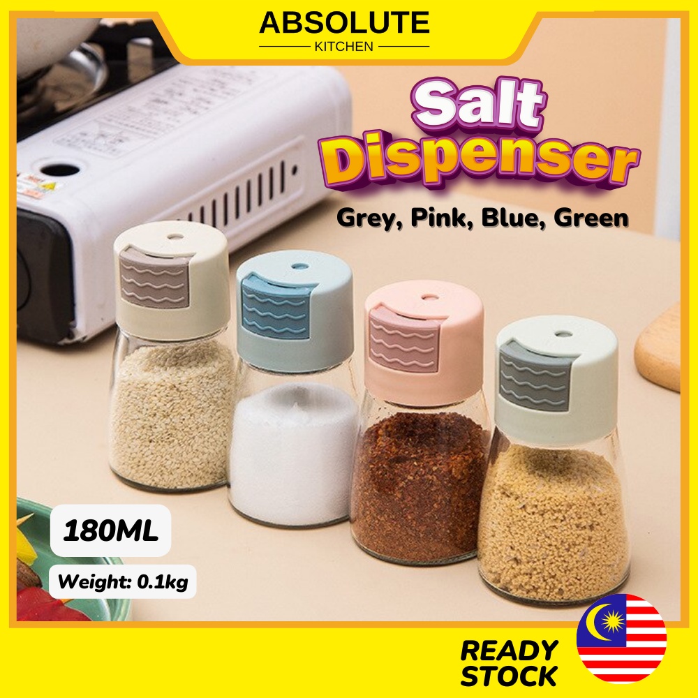 READY STOCK🇲🇾 Salt Dispenser (180ML) Salt Press Bottle 1 Press 0.5g ...