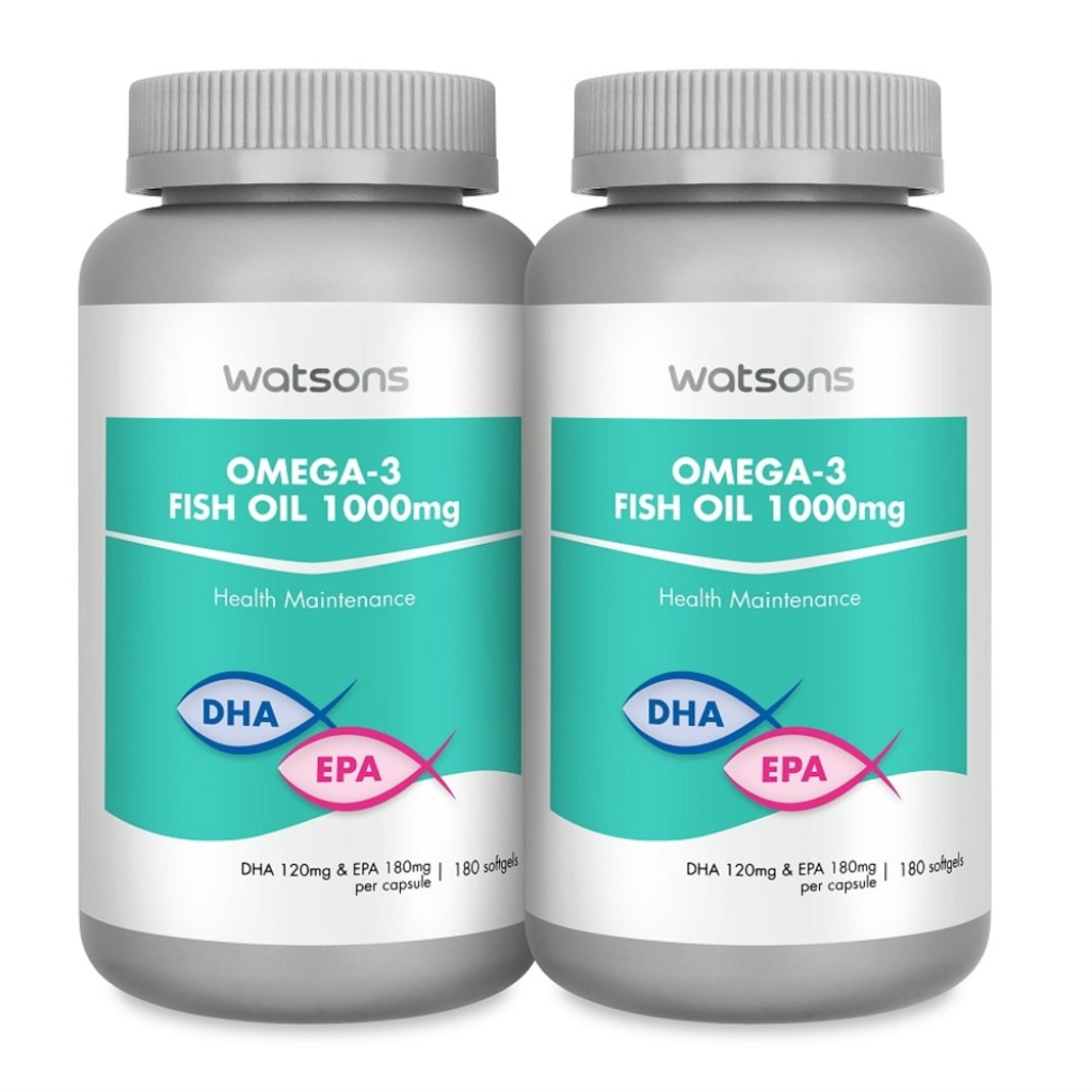 WATSONS Omega 3 Fish Oil 1000MG 180Sx2 Shopee Malaysia