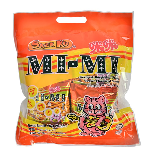 SNEK KU MIMI TAM TAM PRAWN FLAVOUR SNACK 200G (8 PACKS X 25G) | Shopee Malaysia