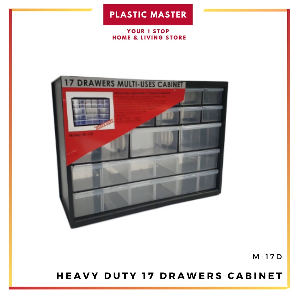Heavy Duty Cabinet 17 Drawers Multicompartment Storage Organizer ...