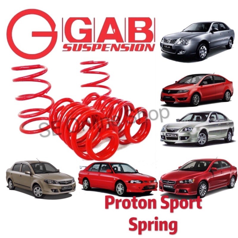 Original GAB Sport Spring Proton Saga BLM FLX,Preve,Waja,Satria Neo ...