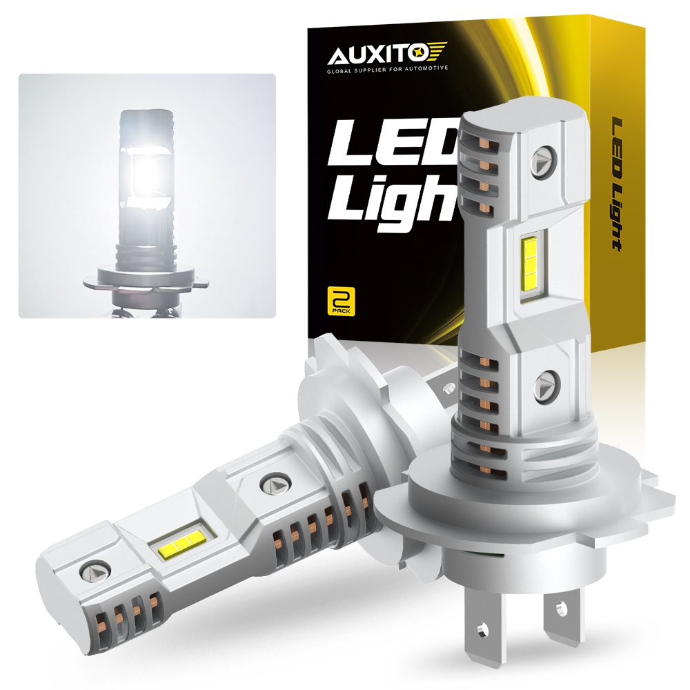 AUXITO Q10 H7 Led Headlights Bulbs Mini Size Fanless Wireless For Car ...