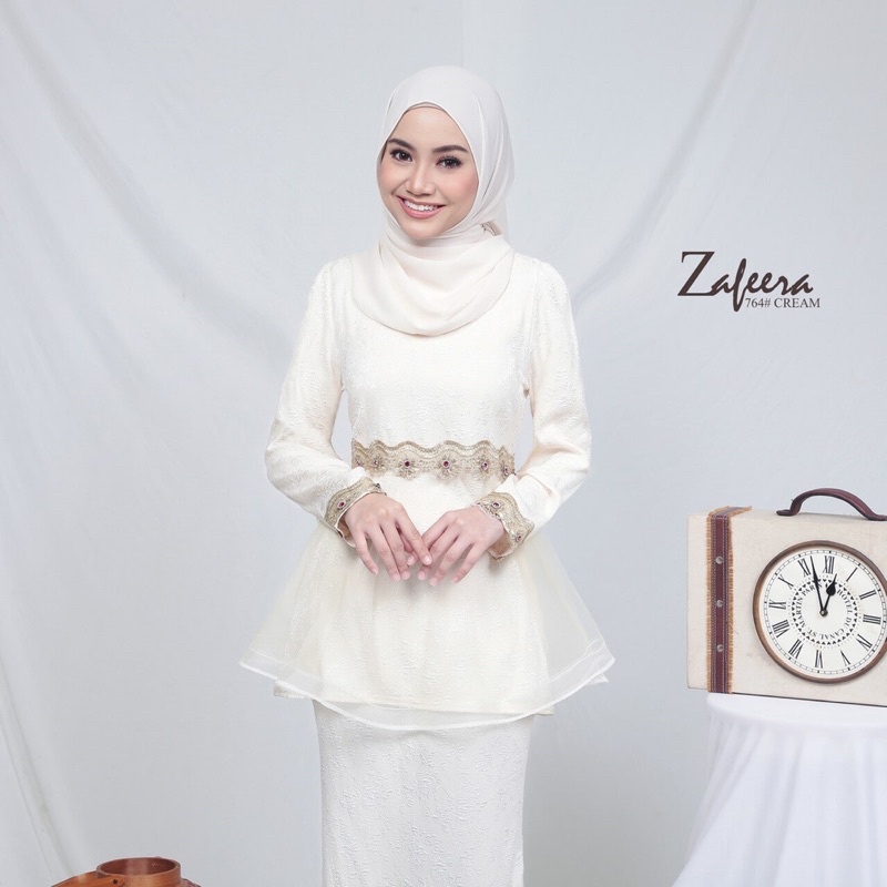 (ZAFEERA) KURUNG MODERN PEPLUM LACE ADA PLUS SIZE | Shopee Malaysia