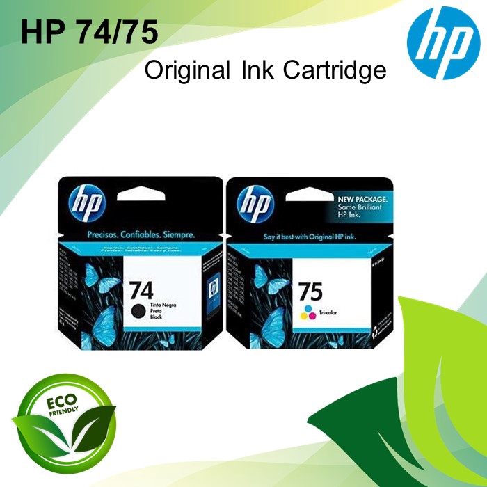 HP 74/75 Black, Tri-Color, Combo Original Ink Cartridge | Shopee Malaysia