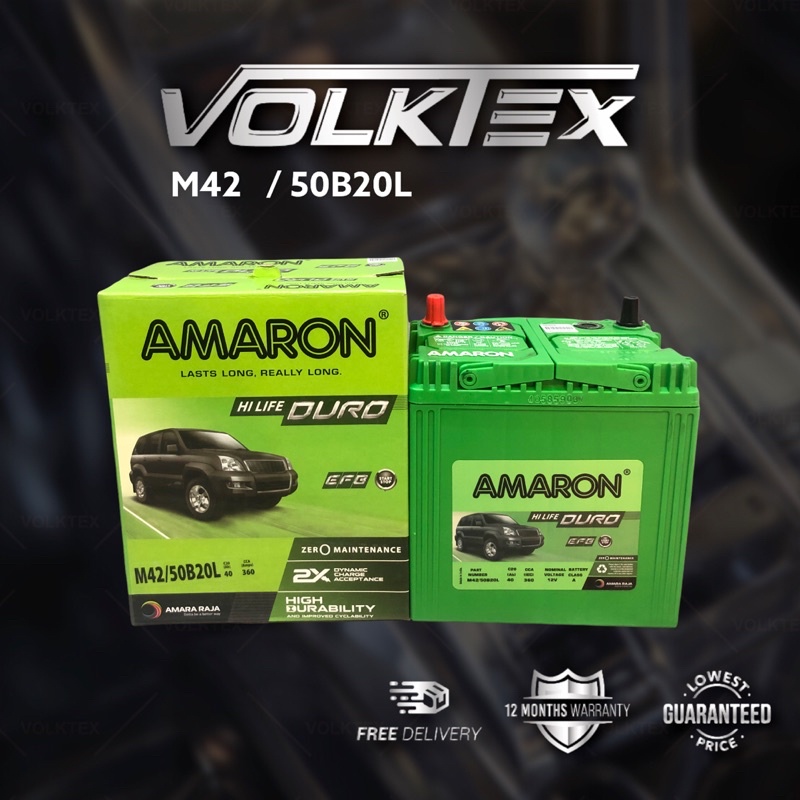 M42 AMARON HI LIFE M42 EFB Series Car Battery Long Lasting- Myvi,Bezza | Shopee Malaysia
