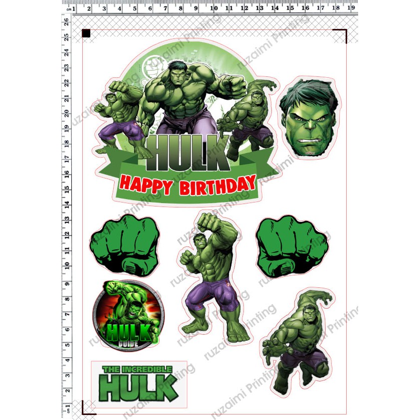 Hulk Cake Topper 001 | Shopee Malaysia