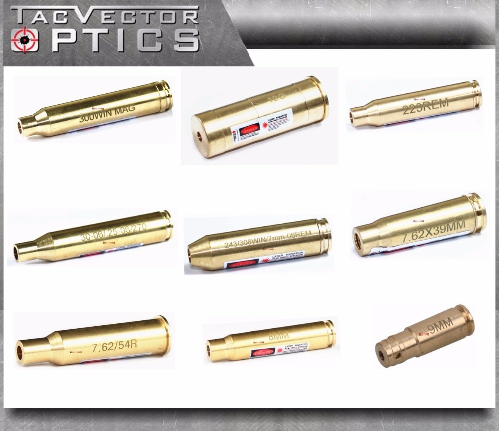 Vector optics 12ga 20 ga 9mm .308 win .223 rem 7.62x39mm cartridge red ...