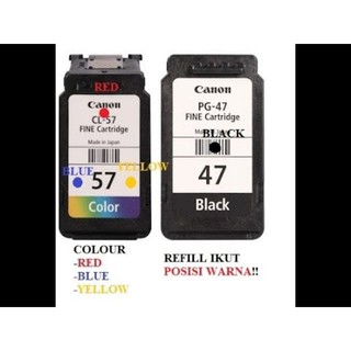 Canon PG-47 & CL-57 & CL-57s Ink Cartridge | Refill Black Color ink ...