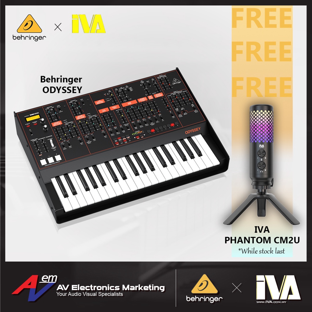 BEHRINGER ODYSSEY Analog Synthesizer Bundle Package (Free IVA CM2U ...