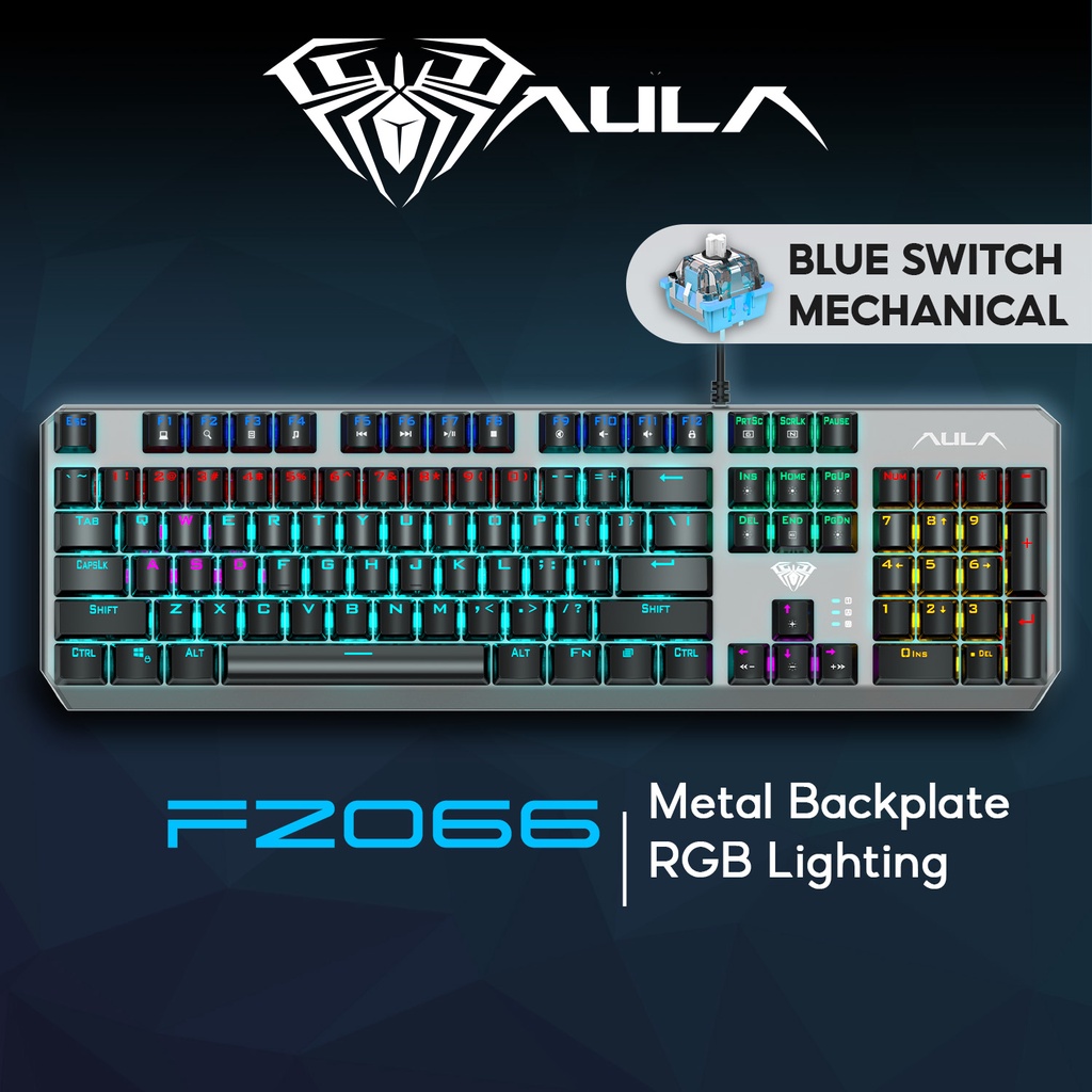 AULA F2066 Gaming Mechanical Keyboard with RGB Lighting Effect | Shopee ...