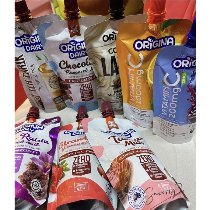 ORIGINA DAIRY DRINK MINI BOX | Chocolate / Strawberry / Teh Tarik ...