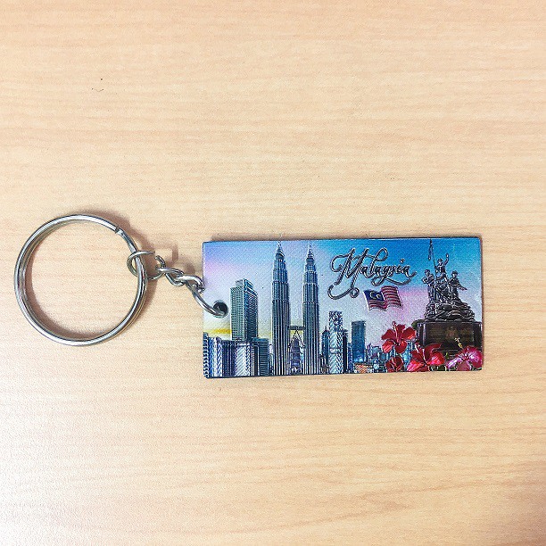 MALAYSIA KLCC 6 in 1 Keychain Foil Magnet Landmark Gift Souvenir ...