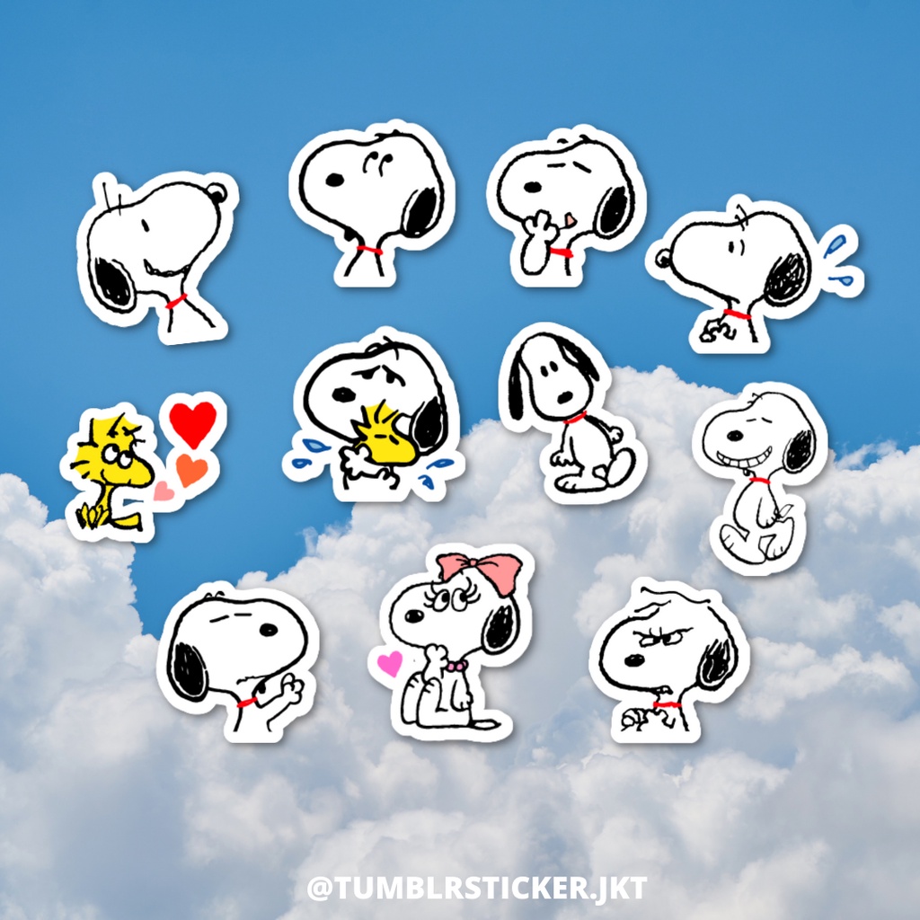 Aesthetic Snoopy Pack Sticker | Tumblr LAPTOP Sticker | Aesthetic HP ...