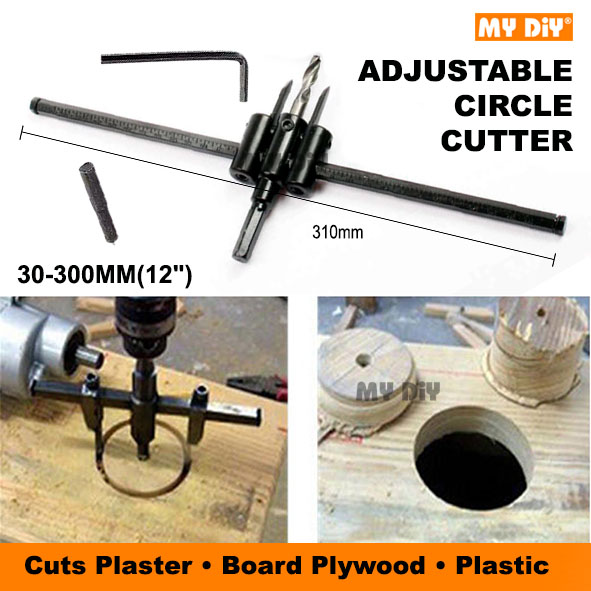 MYDIYHOMEDEPOT - TISCO Adjustable Circle Hole Cutter 30MM-300MM /12 ...