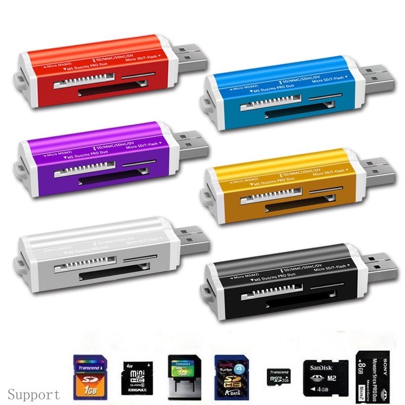 ALL IN 1 Card Reader Adapter Lighter Shaped All In One USB 2.0 Multi ...