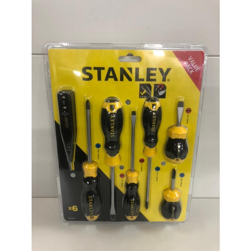 Stanley 6 Piece Screwdriver Set Value Pack with Digital Test Pen ...