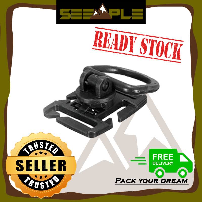 (Black Colour Only) Strap Hang Military Camp Tactical Backpack Rotation ...