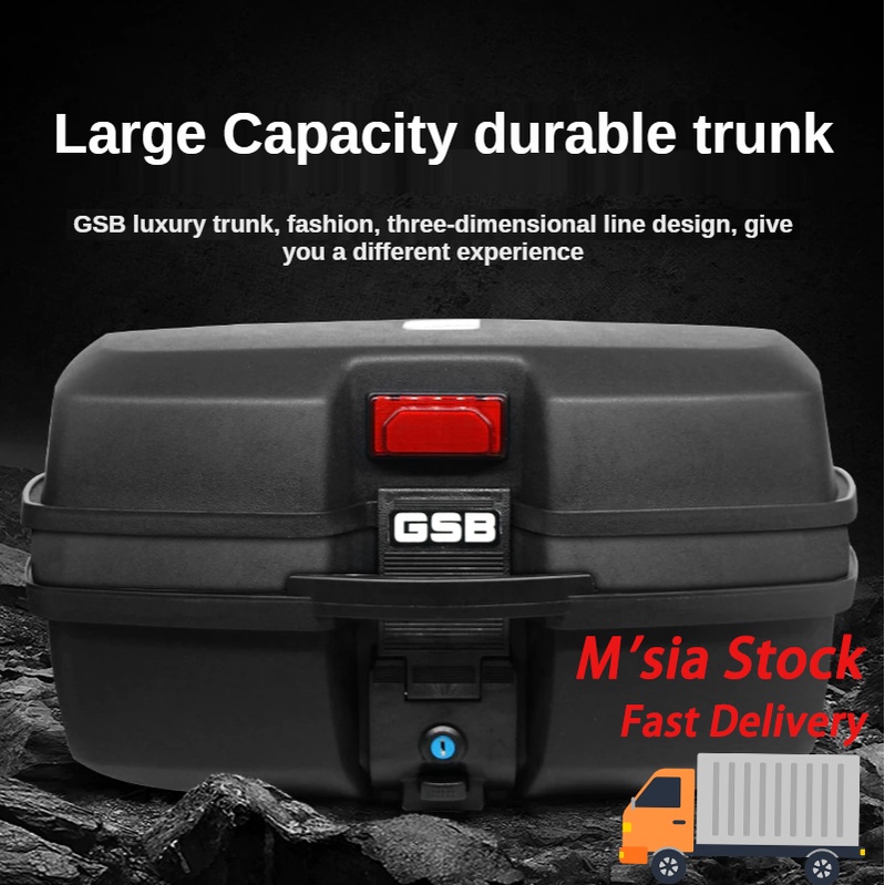 [M'sia Stock] GSB Box 011 Model motorcycle Trunk 45L Capacity Tail Box ...