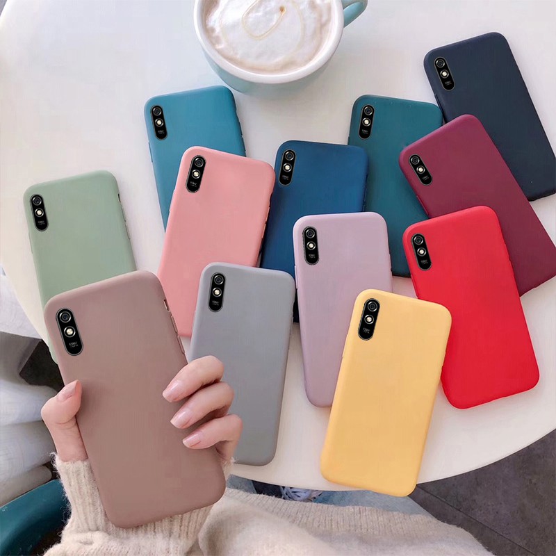 Redmi 9A 9 A Case Candy Color Silicone Soft Cover Phone Case Xiaomi ...